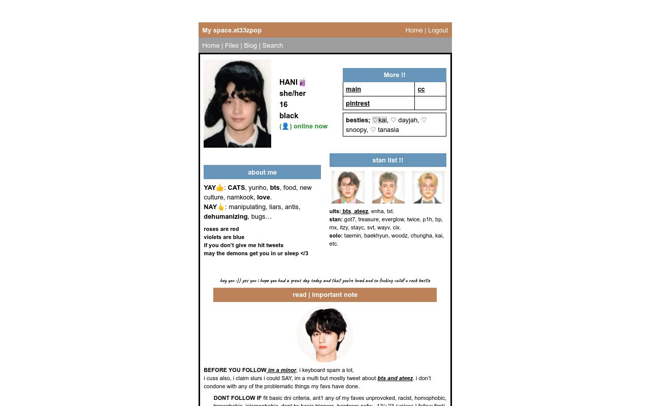 MySpace carrd